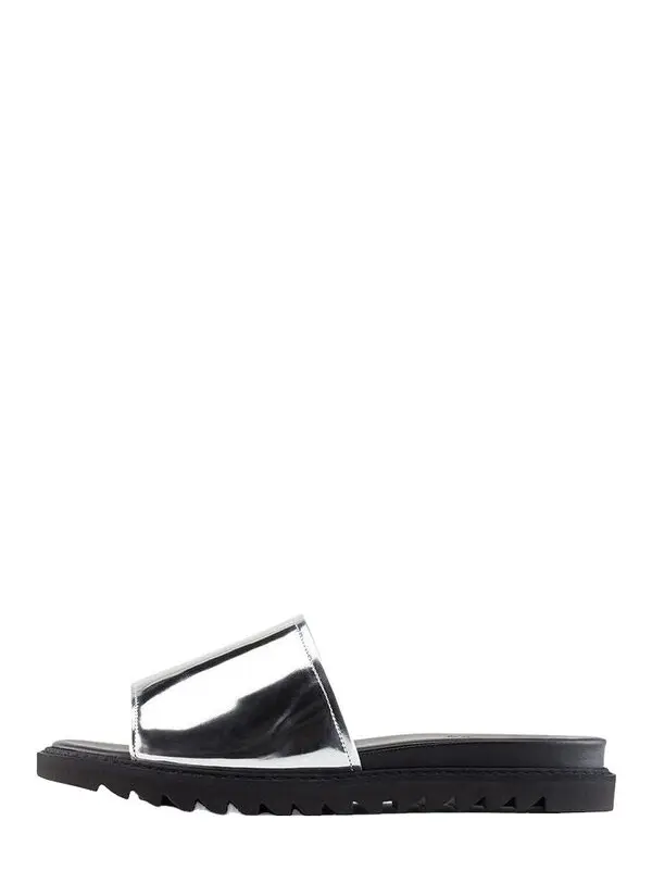 Onitsuka Tiger Slider-s Slide Sandals - Silver/black