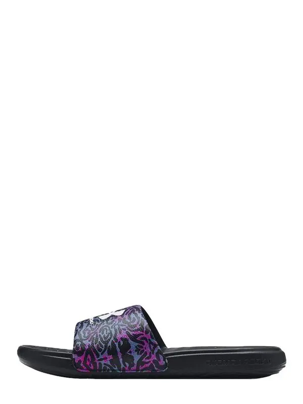 Under Armour Ansa Graphic Slipper - Black/purple