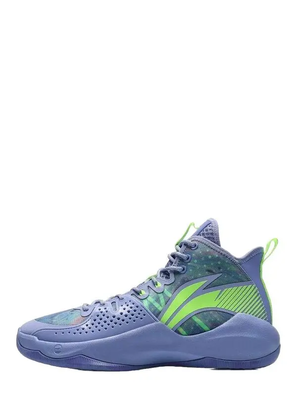 LI-NING Combat High-top Sneakers - Purple/green