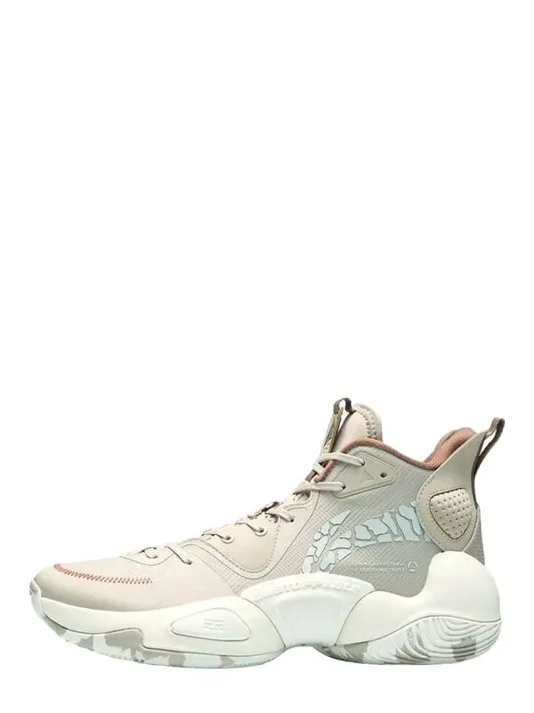 LI-NING Power" High Top Sneakers - White/beige
