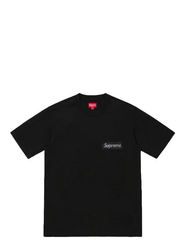 Supreme Ss19 Mesh Stripe Pocket Tee - Black