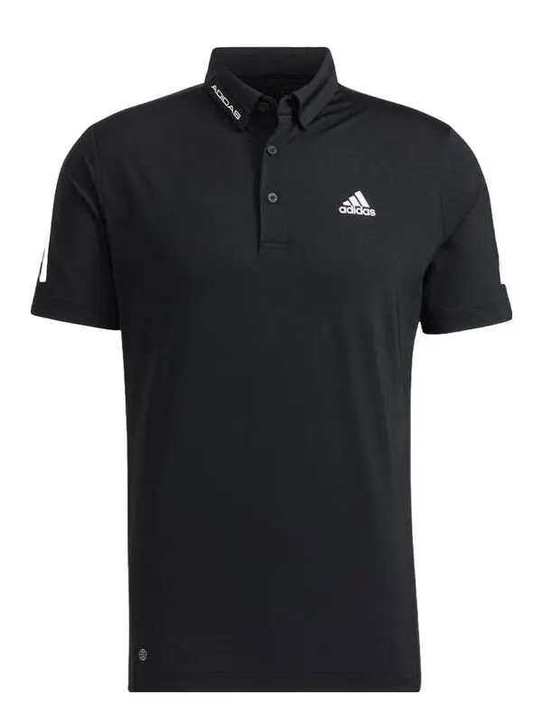 Adidas Printing Logo Casual Stripe Short Sleeve Polo Shirt Black - Multi-color