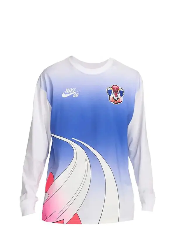 Nike Team Usa" Graphic Long Sleeve T-shirt - White/blue