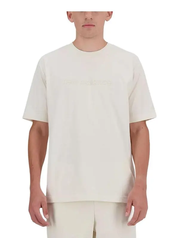 NEW BALANCE Wordmark Logo T-shirt Asia Sizing - Linen