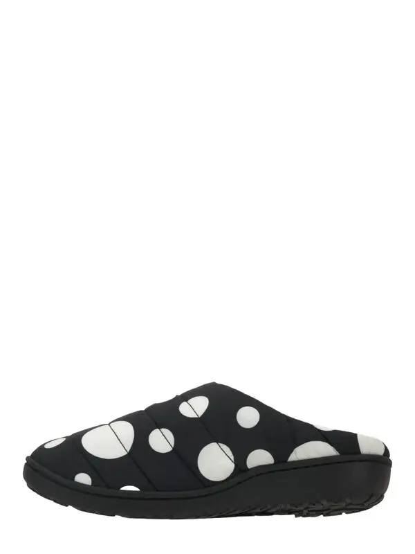 SUBU Down Sandals "cream Snow Dot - Black/white