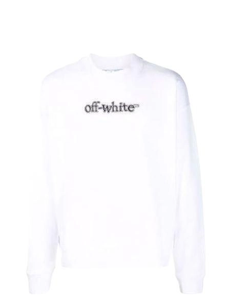 Off-White Logo Alphabet Print Round Neck Pullover - White