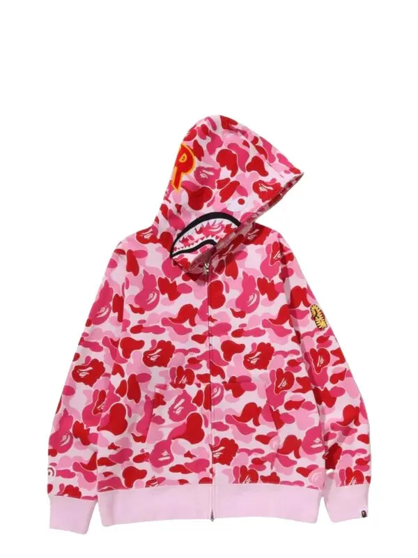 A BATHING APE Abc Camo 2nd Shark Full Zip Hoodie - Pink