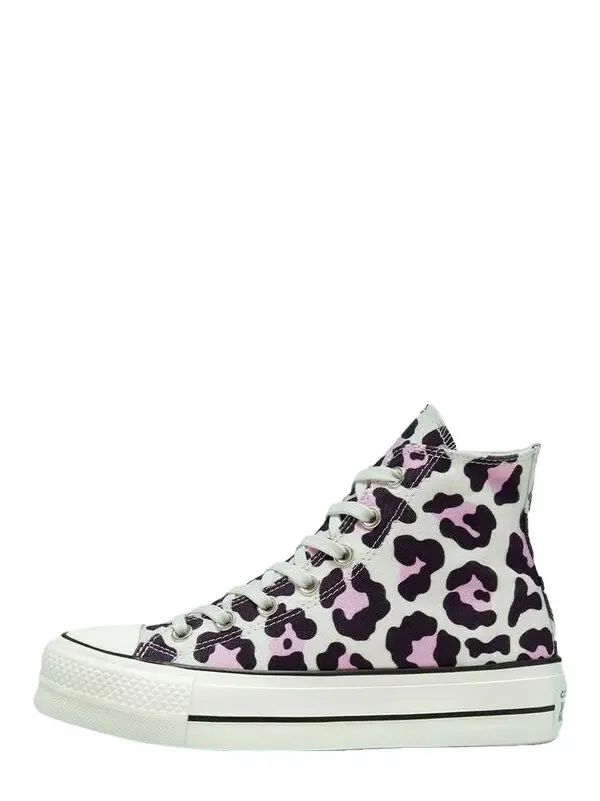 CONVERSE Chuck Taylor All Star Lift High Top Sneakers - Leopardblack/pink