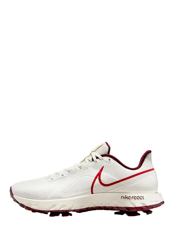 Nike React Infinity Pro Golf Shoes - Cream/red