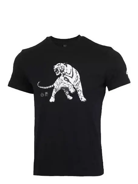 Adidas Casual Sports Crew Neck Tiger Short Sleeve - Black