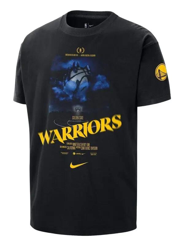 Nike Golden State Warriors Courtside Nba T-shirt Asia Sizing - Black
