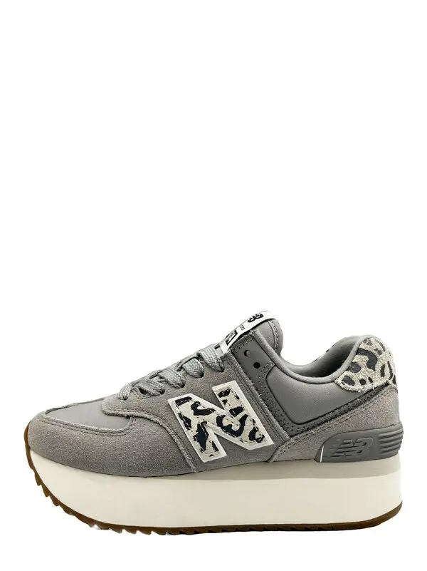 NEW BALANCE 574+ "grey Leopard" Sneakers - Grey/leopard