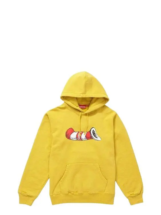 Supreme Fw18 Cat In The Hat Hooded Sweatshirt - Yellow