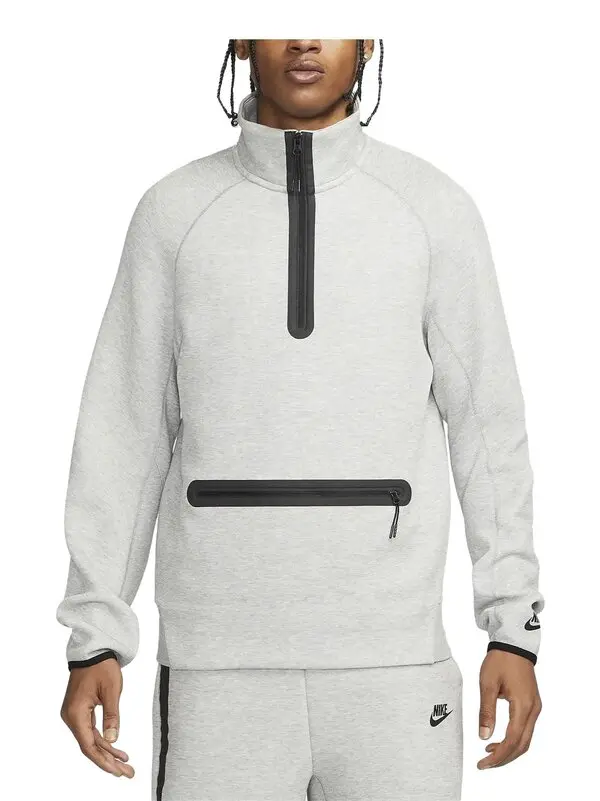 Nike Tech Fleece Half Zip Sweatshirt - Grey