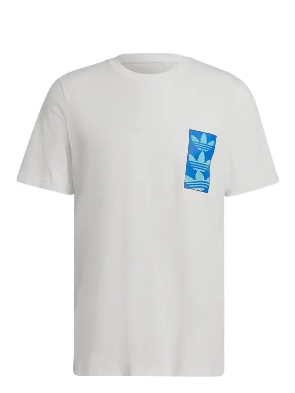 Adidas Originals Logo Pattern Printing Casual Round Neck Short Sleeve White T-shirt - Multi-color