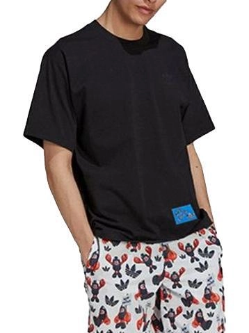 Adidas Originals Artist Tee Ss Back Dragon Printing Sports Short Sleeve - Black