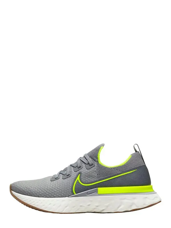 Nike React Infinity Run Flyknit Sneakers - Grey/green