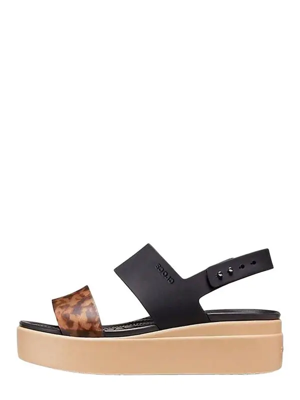CROCS Brooklyn Tort Low Wedge - Black/brown