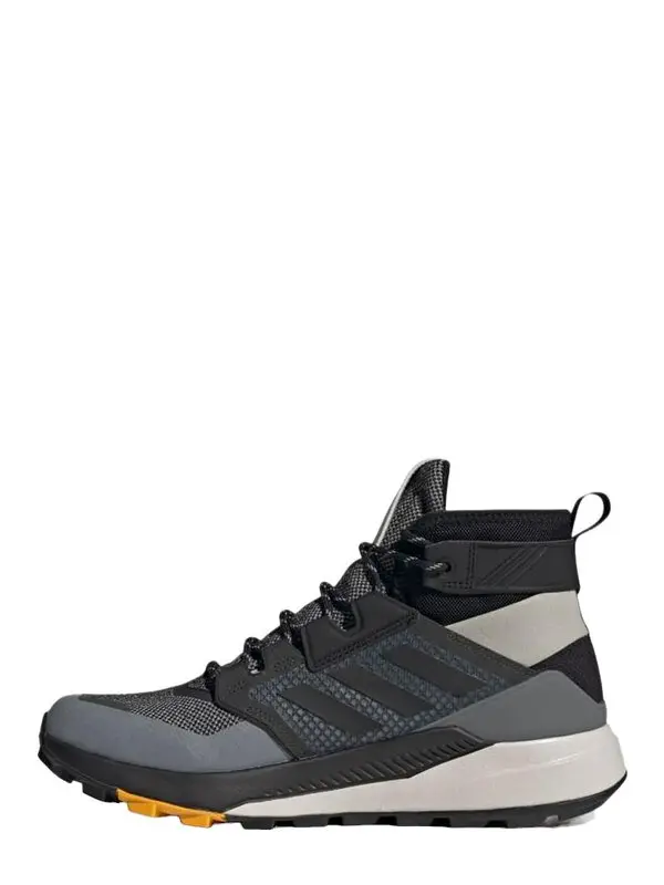 Adidas Trailmaker Mid Gtx Mid-top Hiking Sneakers - Metal Grey/core Black/active Gold