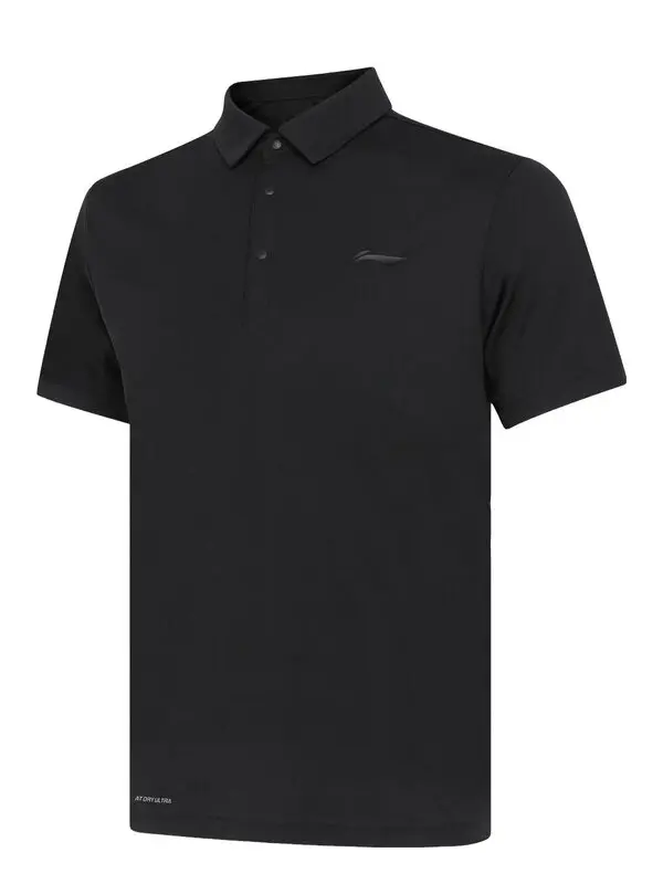 LI-NING Logo Training Polo Shirt - Black