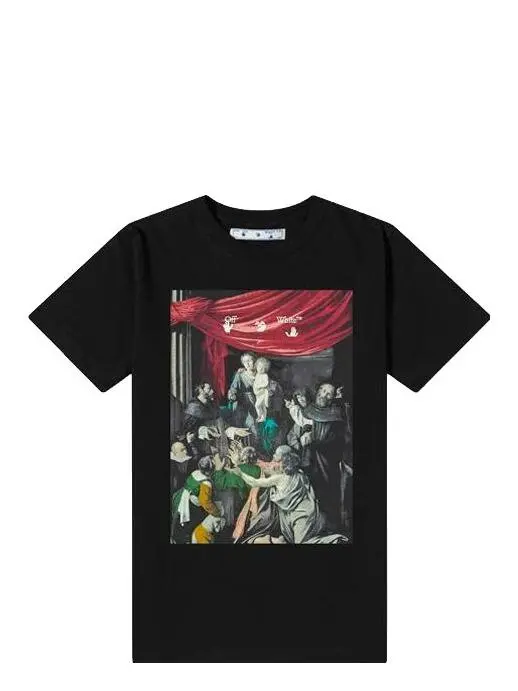 Off-White Fw20 Caravag Painting Short Sleeve Slim - Black