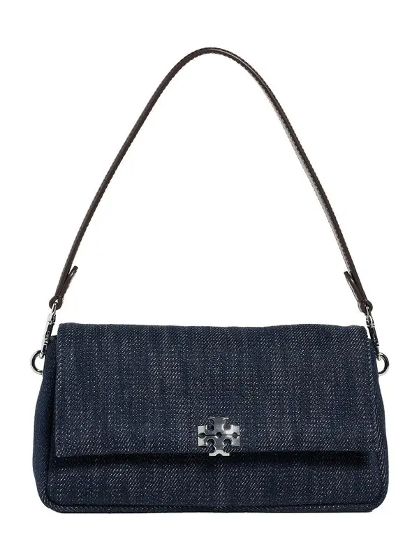 Tory Burch Charlie Denim Shoulder Bag - Midnight