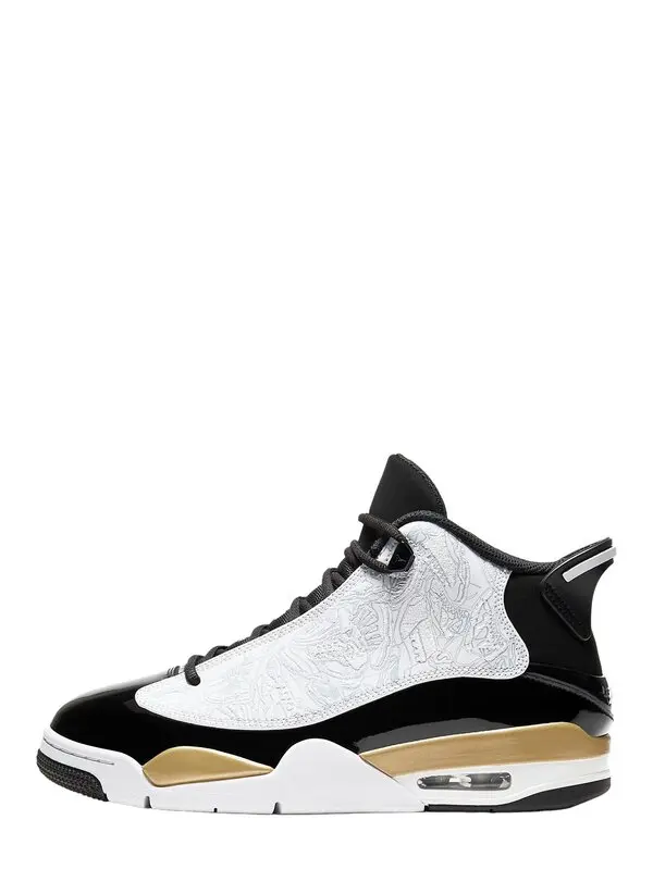 JORDAN Air Dub Zero "metallic Gold" High Top Sneakers - White