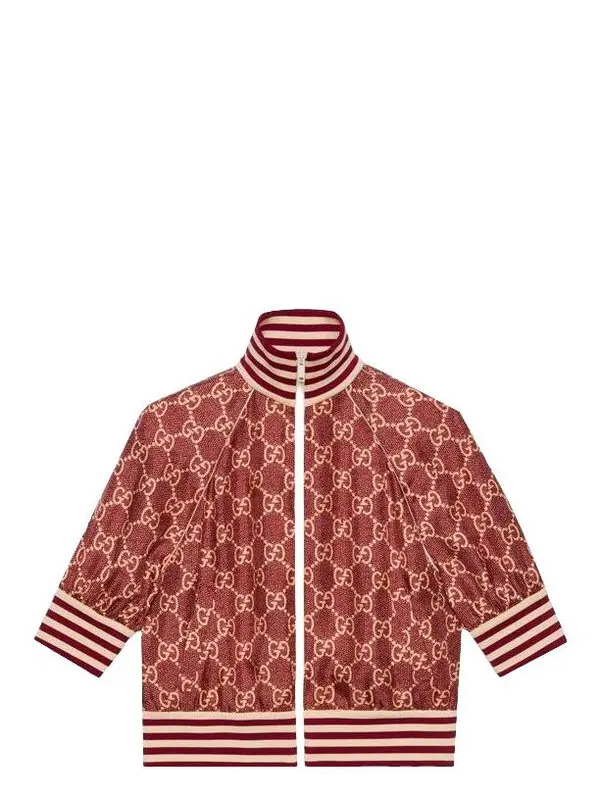 Gucci Gg Monogram Track Jacket - Pinkred