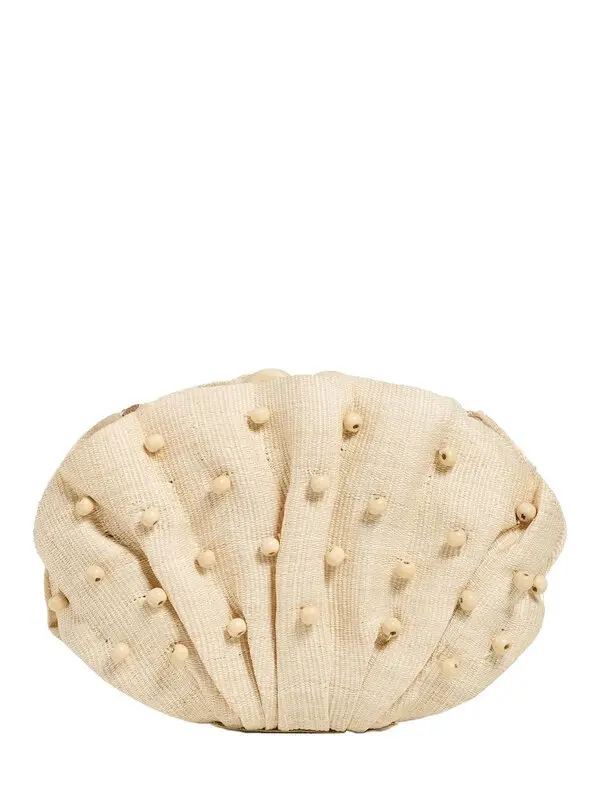 Poolside The Origami Scallop Clutch - Natural