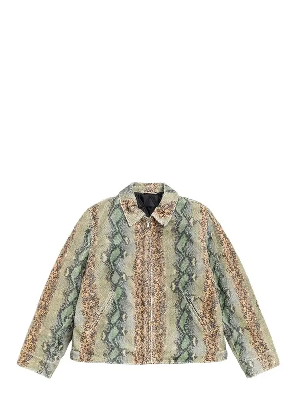 StÜssy Leather Garage Jacket - Snake