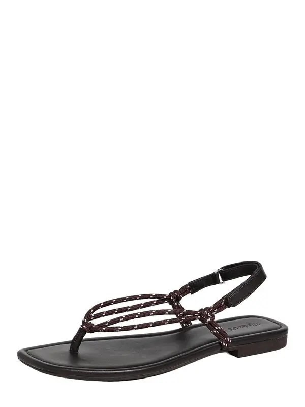 Madewell Aliyah Paracord Flat Sandals - Dark Carob