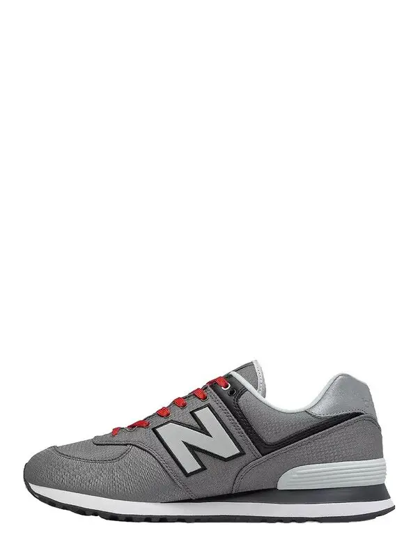 NEW BALANCE 574 'castlerock' Lace-up Athletic Sneakers - Gray/red/black