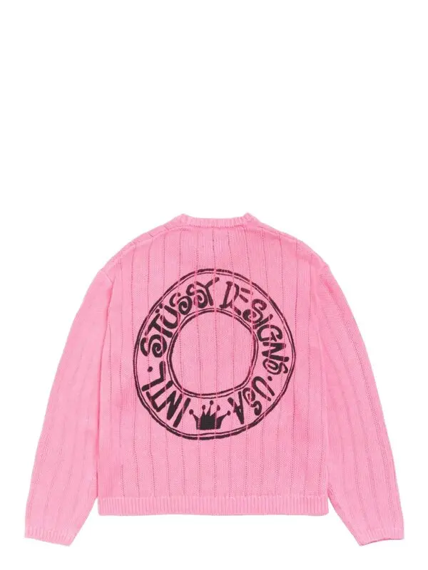 StÜssy Buana Logo Knit Sweater - Pink