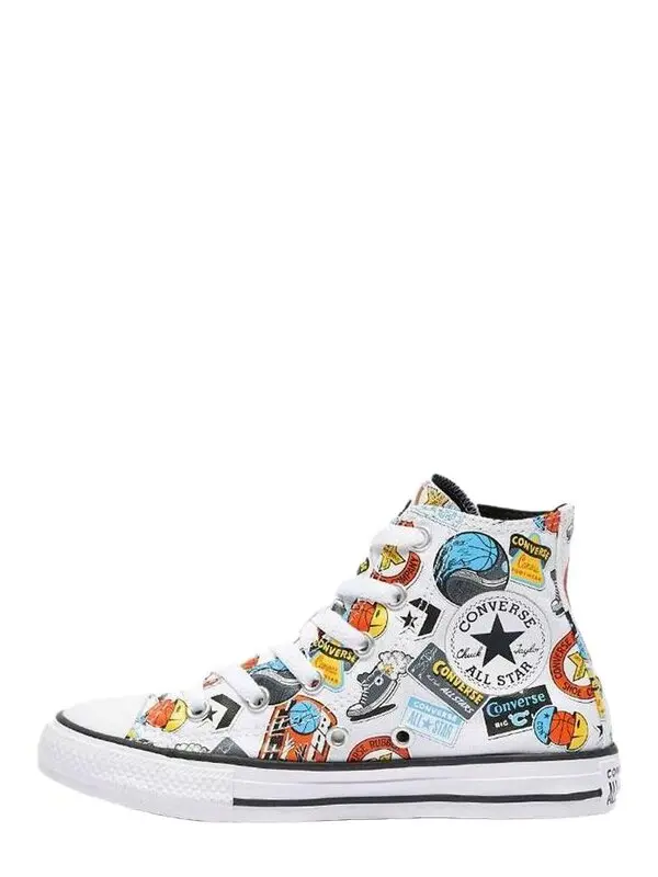 CONVERSE Chuck Taylor All Star High Top "jump Ball" Sneakers - White/black/multi-color