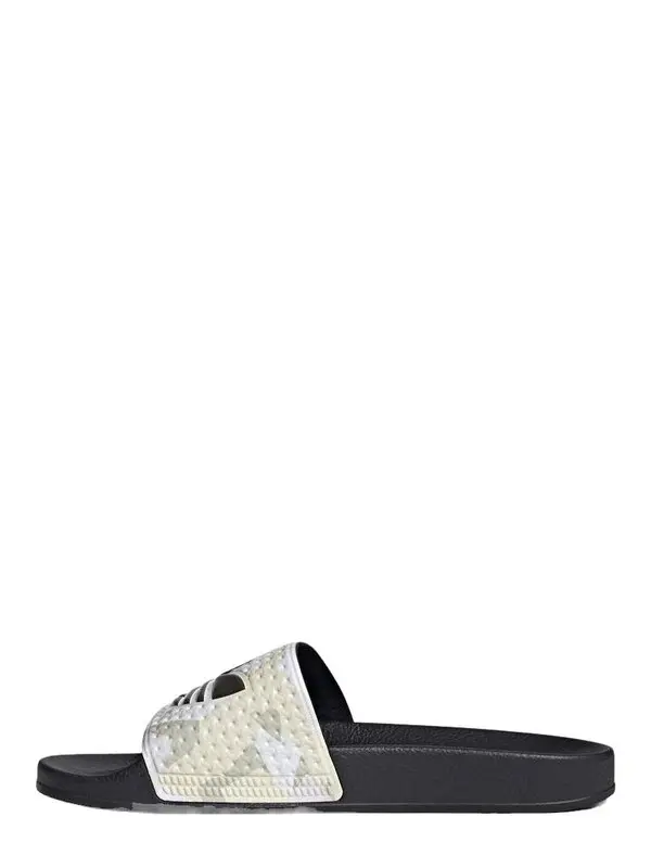 Adidas Adilette Camo Print Slides - White/black