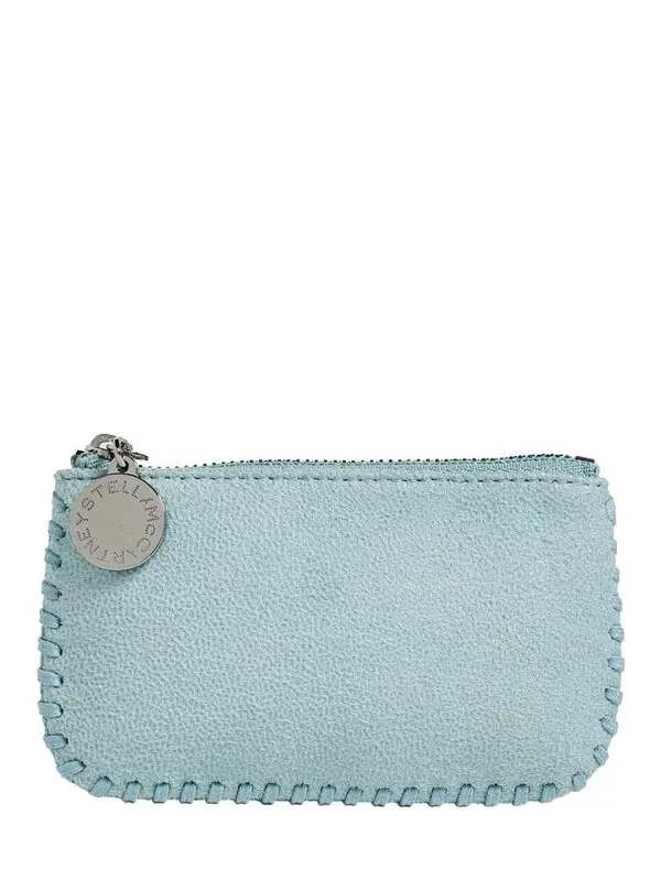 Stella McCartney Falabella Eco Shaggy Deer Key Pouch - Ice Blue