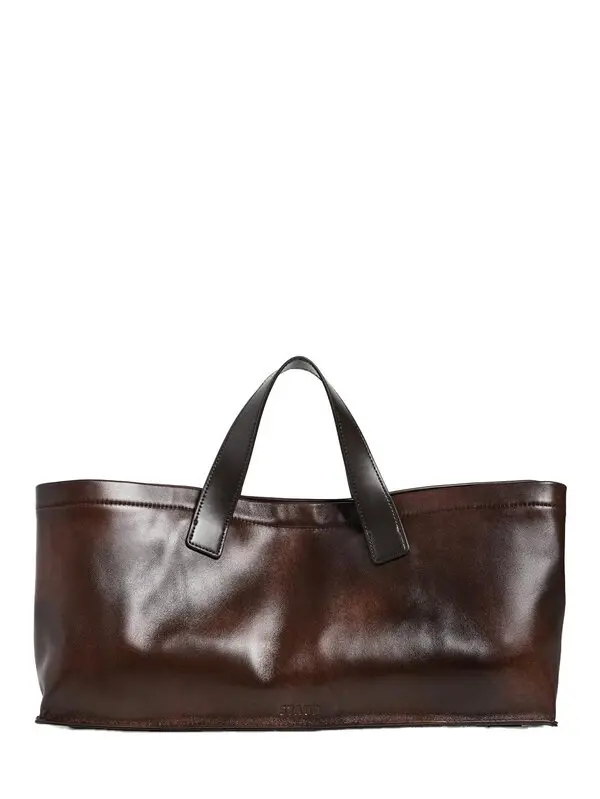 Staud Port Tote Bag - Espresso Distressed