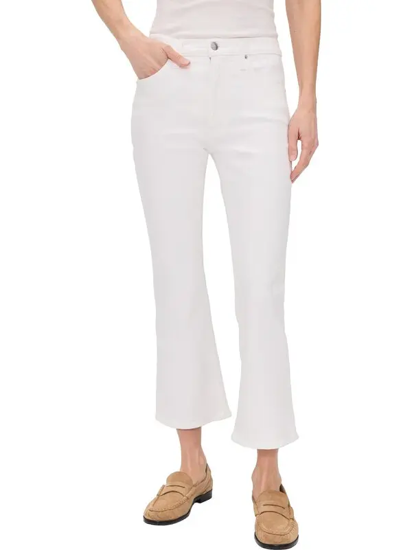 Madewell Petite Stretch Flare Crop Jeans - Tile White