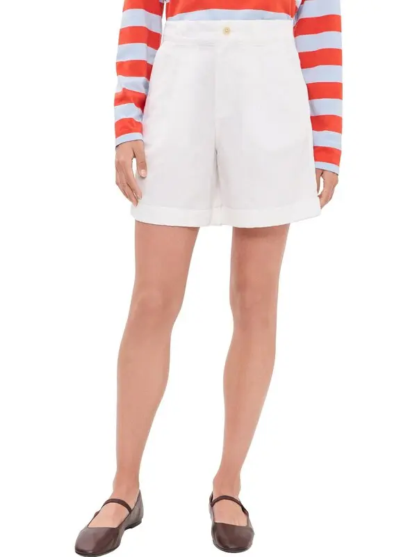ALEX MILL Lucie Linen Cotton Shorts - White