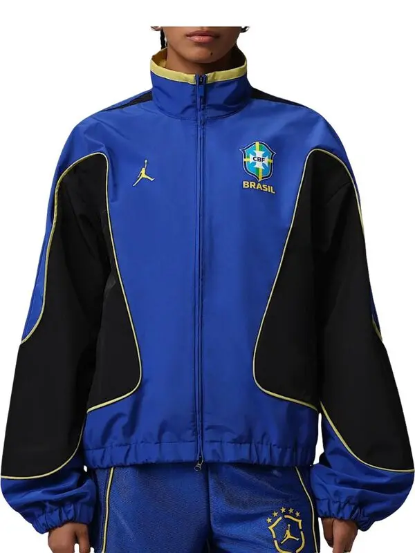 JORDAN Air Anthem Brazil Track Jacket - Old Royal/yellow Pulse