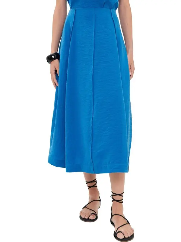 Theory Curved Parachute Skirt - Jewel Blue - 2qq