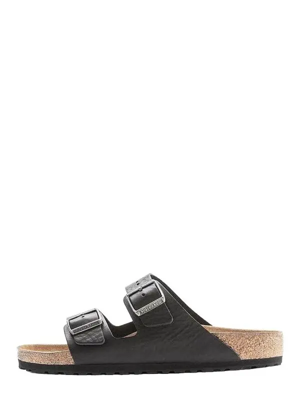 BIRKENSTOCK Arizona Grip Leather Sandals - Black