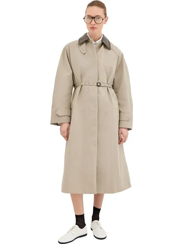 Acne Studios Belted Trench Coat - Khaki Grey