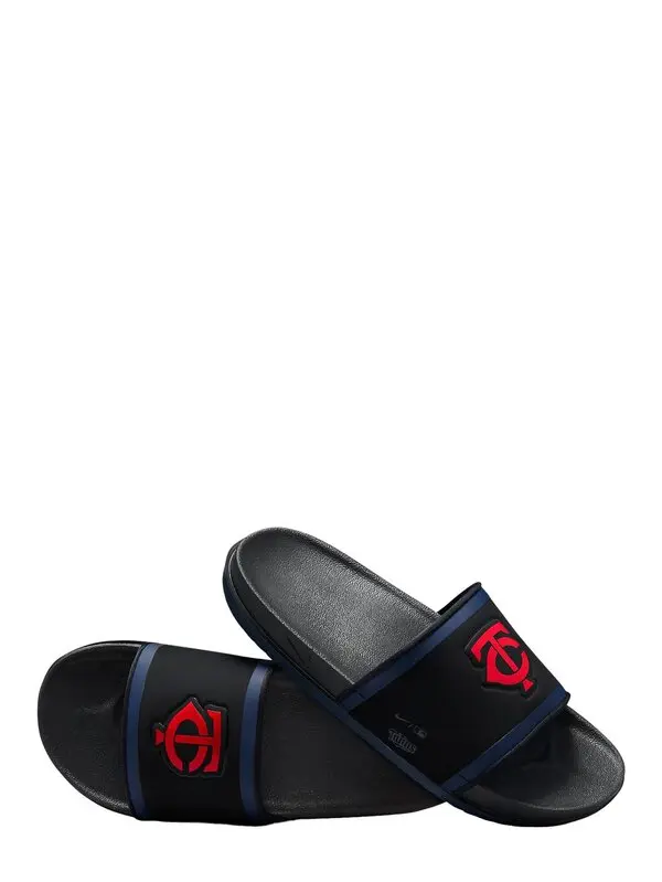Nike Mlb X Offcourt Slide Minnesota Twins - Black/college Navy/sport Red