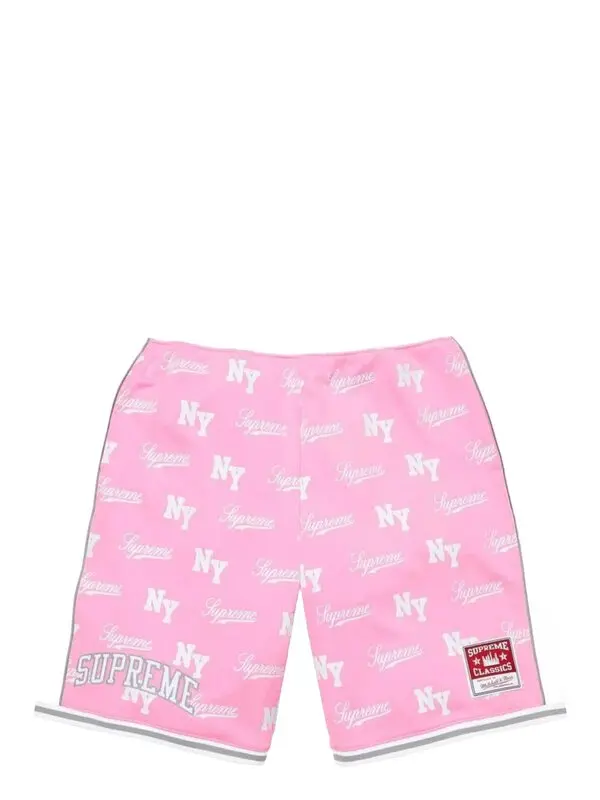 Supreme X Mitchell & Ness Ss26 Monogram Basketball Short - Pink