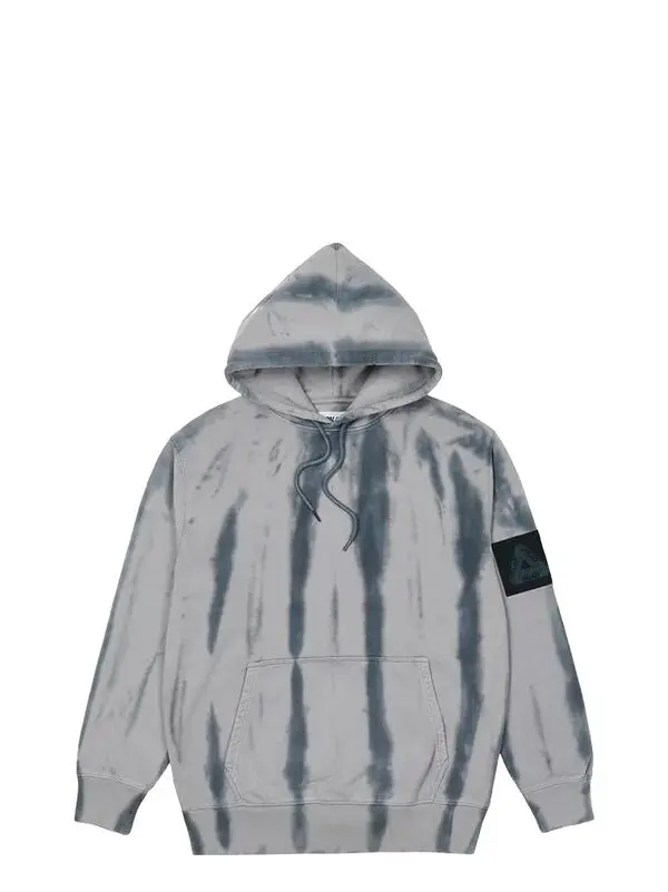 PALACE Fw22 Zebra Tie Dye Hoodie - Blue/grey
