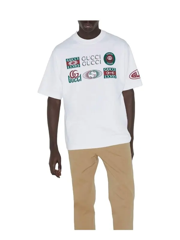 Gucci Print Cotton Jersey T-shirt - White