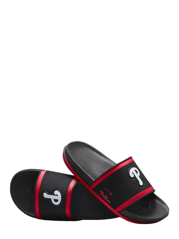 Nike Mlb X Offcourt Slide Philadelphia Phillies - Black/sport Red/white