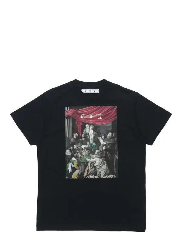 Off-White Caravaggio Painting Arrows Short Sleeve Tee - Black