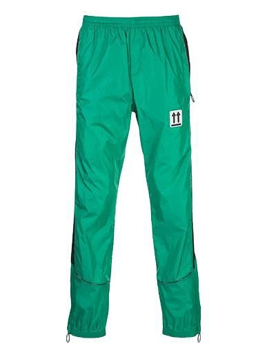 Off-White Ss21 Side Stripe Athleisure Casual Sports Pants Slim Fit Green - Mint